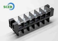 China 101A 21.0mm PBT Perforation 600V Feed Through Terminal Block With Plastic Cover for sale