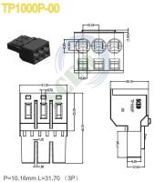 China 300V 55A Female Pluggable Terminal Block 3P Pitch 10.16mm PCB Connector for sale