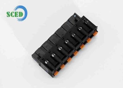 China Black PA66 Female Pluggable Terminal Block Connector 7.62mm Pitch 300V 12A for sale