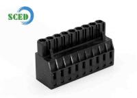 China Pluggable Terminal Block Header Male Socket 300V 15A 2-24P Pitch 5.08mm Black for sale