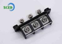China 21mm Pitch 600V 65A 3P Barrier Terminal Block PBT M5 Power Connector for sale