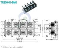 China 36.00mm 600V PCB PC Panel Mount Barrier Large Power Terminal Block Connectors For Server Site for sale