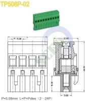 China Female Pluggable Terminal Block Connector 5.08mm Pitch 300V 18A 2-24 Poles PA66 M3 Screw for sale
