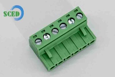 China 5.08mm Pitch Pluggable Terminal Block Female Plug Brass M3 PA66 12-30 AWG 300V 18A for sale