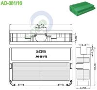 China Green 3.81mm Pluggable Din Rail Mounting Terminal Block Accessories PA66 16P for sale