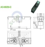 China PBT M4 Steel Screw Terminal Block Cover 690V 5A Din Rail Mounting Accessories for sale