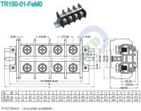 China High Current Terminal Block Connector 27.00mm 600V 150A 60mm² Any Poles Available for sale