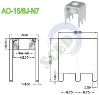 China Brass Terminal Block Accessories Steel PCB Electrical 8.75x13.50mm 100A M6 Screw for sale