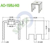 China 85A 18 Torque Steel Brass Terminal Block Accessories 6.25x13.00mm for PCB for sale