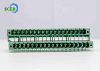 China Pluggable Double Level Terminal Block Header 5.08mm 300V 18A 2x2 to 2x22 Poles Male Socket for sale