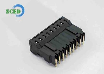 China Male Pluggable Copper Terminal Block 5.00mm 300V 14.5A PA66+25%GF for sale