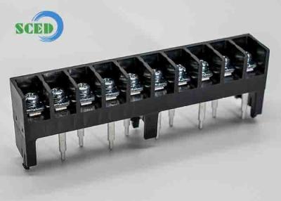 China Single Level Barrier Terminal Block 11.00mm 300V 20A 10P M4 Steel Screw Power Terminal Block for sale