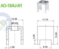 China 80A 10.00x10.50mm PCB Brass M5 Steel Screw Terminal Block Accessories Nickel Plated for sale