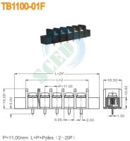 China 30A 300V Barrier Terminal Block 11.00mm Pitch for Electric Lighting 10-18AWG for sale