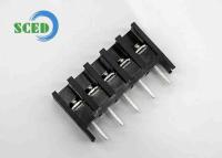 China Black Barrier Terminal Block 10.00mm Pitch 300V 20A Right Angle Wire Inlet PCB Power Supply for sale