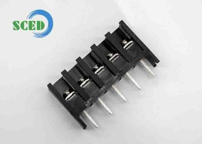 China Black Barrier Terminal Block 10.00mm Pitch 300V 20A Right Angle Wire Inlet PCB Power Supply for sale