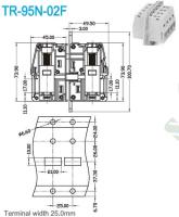 China Industrial Through Panel Terminal Blocks M4 Screw 600V 24mm Stripping Length UL94V-0 for sale