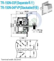 China Versatile Applications with Through Panel Terminal Blocks 2-24 Poles and M4 Screw for sale