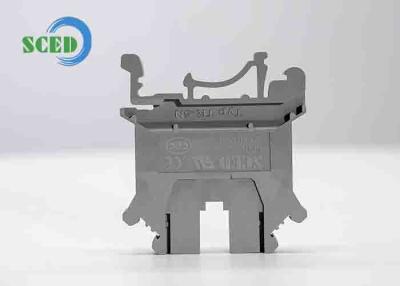 China SCED Din Rail Terminal Blocks 9.5mm Thickness 30A 600V Female Power Distribution PA Plastic for sale