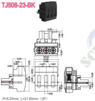 China SCED PCB Terminal Block 3.5mm Pitch 250V-500V 22-14AWG for Industrial Automation for sale