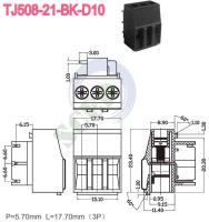 China SCED PCB Terminal Block 2-30A 250-500V Screw Solder 2-14 Positions for sale