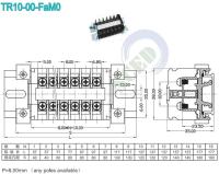 China UL 94V-0 Rail Mounted Terminal Blocks 30A 3-Conductor Screw Type 2-24 Poles for sale