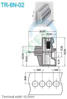 China SCED 30A Rail Mounted Terminal Blocks Screw Type 9.50mm Pitch UL 94V-0 for sale
