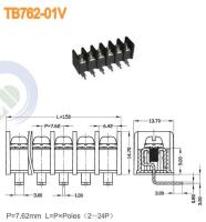China 1 Row Gray Barrier Terminal Block for Versatile and Durable Wiring Solutions for sale