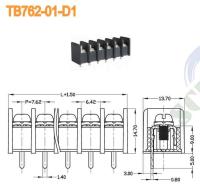 China 250V 20A Voltage Barrier Terminal Block with Durable Screw Clamp Termination Method for sale
