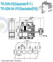 China 14-16 Lbf.in Torque Feed Through Terminal Block with Protector Mounting Type DIN Rail With Or Without Protector for sale