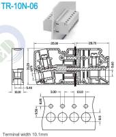 China SCED Din Rail Terminal Block ZB6 30A 600V for Industrial Automation Power Distribution for sale