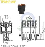 China 300V Terminal Block Connector Closed End Housing Type Electrical Connector Engineered for Electrical Connections for sale