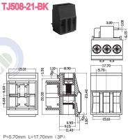 China 150A High Current Terminal Block 2P to 24P Copper Alloy Tin Plating for Power Transmission for sale