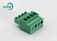 China Pluggable Terminal Block Electrical Connector 2P-20P 3000V AC Screw Clamp 45 Degree Wire Inlet for sale