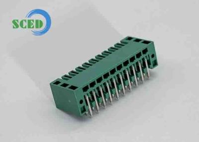China 45 Degree Wire Inlet Pluggable Terminal Block 1.4mm PCB Hole 2-20P Screw Clamp for sale