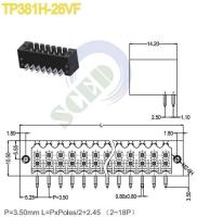 China 45 Degree Wire Inlet Pluggable Terminal Block 1.4mm PCB Hole 2-20P Screw Clamp for sale