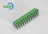 China 1.4mm PCB Hole Diameter Pluggable Terminal Block with 45 Degree Wire Inlet and 3000V AC/minute Withstanding Voltage for sale