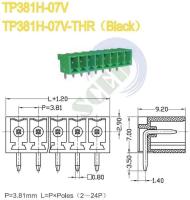 China 1.4mm PCB Hole Diameter Pluggable Terminal Block with 45 Degree Wire Inlet and 3000V AC/minute Withstanding Voltage for sale