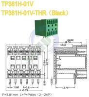 China Pluggable Terminal Block 2-20 Pole PA66 150V 16A Zinc Plated Brass for Industrial Automation for sale