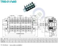 China 175A High Current Terminal Block Panel Mount UL 1059 IEC 60947-7-1 for Industrial Power Distribution for sale