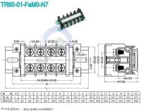 China SCED High Current Terminal Block 175A Rated Current UL94 V-0 Panel Mount for Industrial Power Distribution for sale
