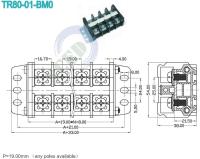 China High Current Terminal Block 300-750kcmil Wire Range 150A Rated Current Polyamide Housing Industrial Power Distribution for sale