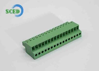 China PA66 Pluggable Terminal Block 3000V AC Withstanding Voltage -40°C to +105°C for PCB for sale