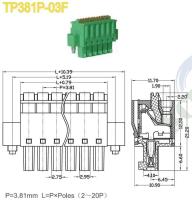 China Pluggable Terminal Block 12-24 AWG PA66 Insulation Resistance DC500V 3000V AC for sale