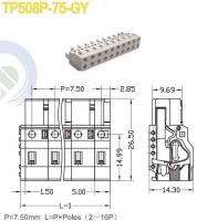 China 2P to 24P Plug In Terminal Block Featuring Phosphor Bronze Contactor and Voltage Rating Range 300V to 600V for Industrial for sale