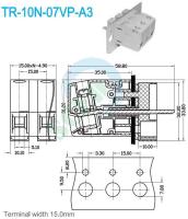 China Stripping Length 11mm Through Panel Terminal Blocks Providing Number Of Positions 2 To 24 and Steel Clamp Cage for Circuit Connections for sale
