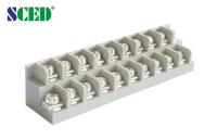 China 2 Way Power Barrier Terminal Block Double Levels 7.62mm Pitch 15A 300V for sale