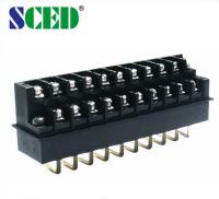 China 7.62mm Barrier Strip Terminal Block 300V 15A Black M3 Screw Connector for Power for sale