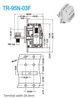 China Bulkhead Connectors 600v Through Panel Terminal Blocks Connector 230A 25.0mm for sale