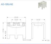 China M5 High Current Terminal Block Accessories , 80A PCB Electronic Components 10x10.5mm for sale